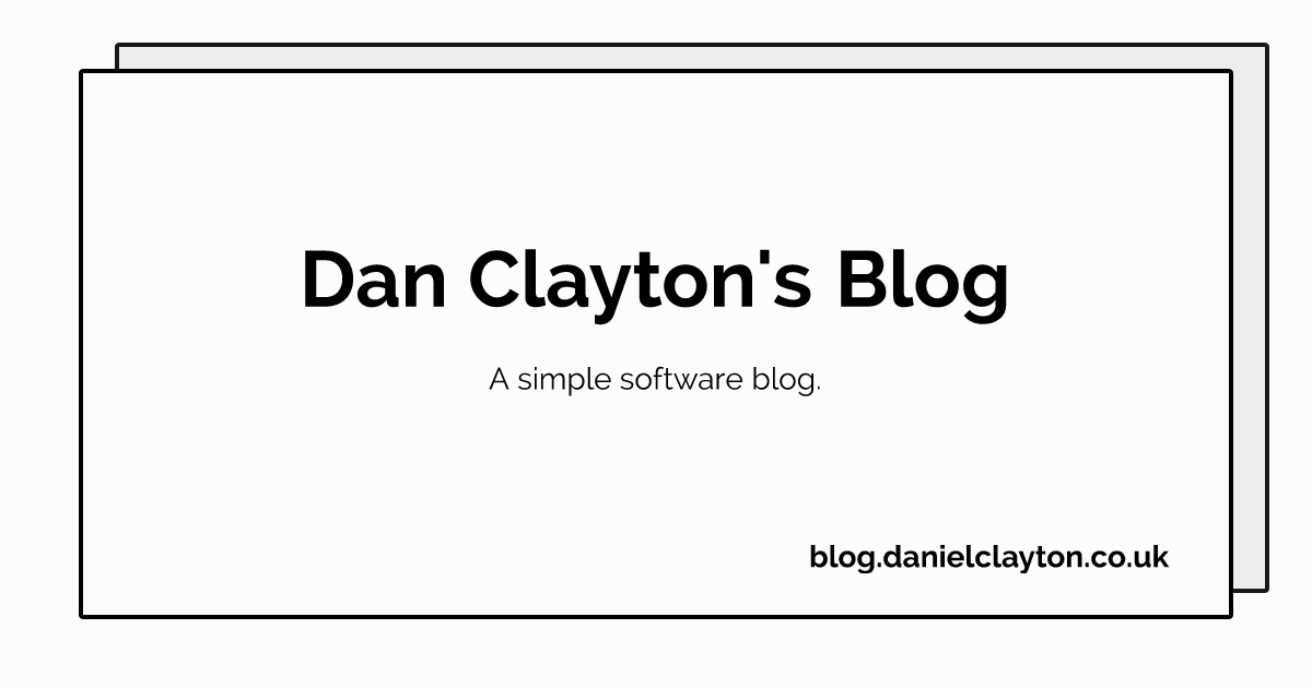 Dan Clayton's Blog